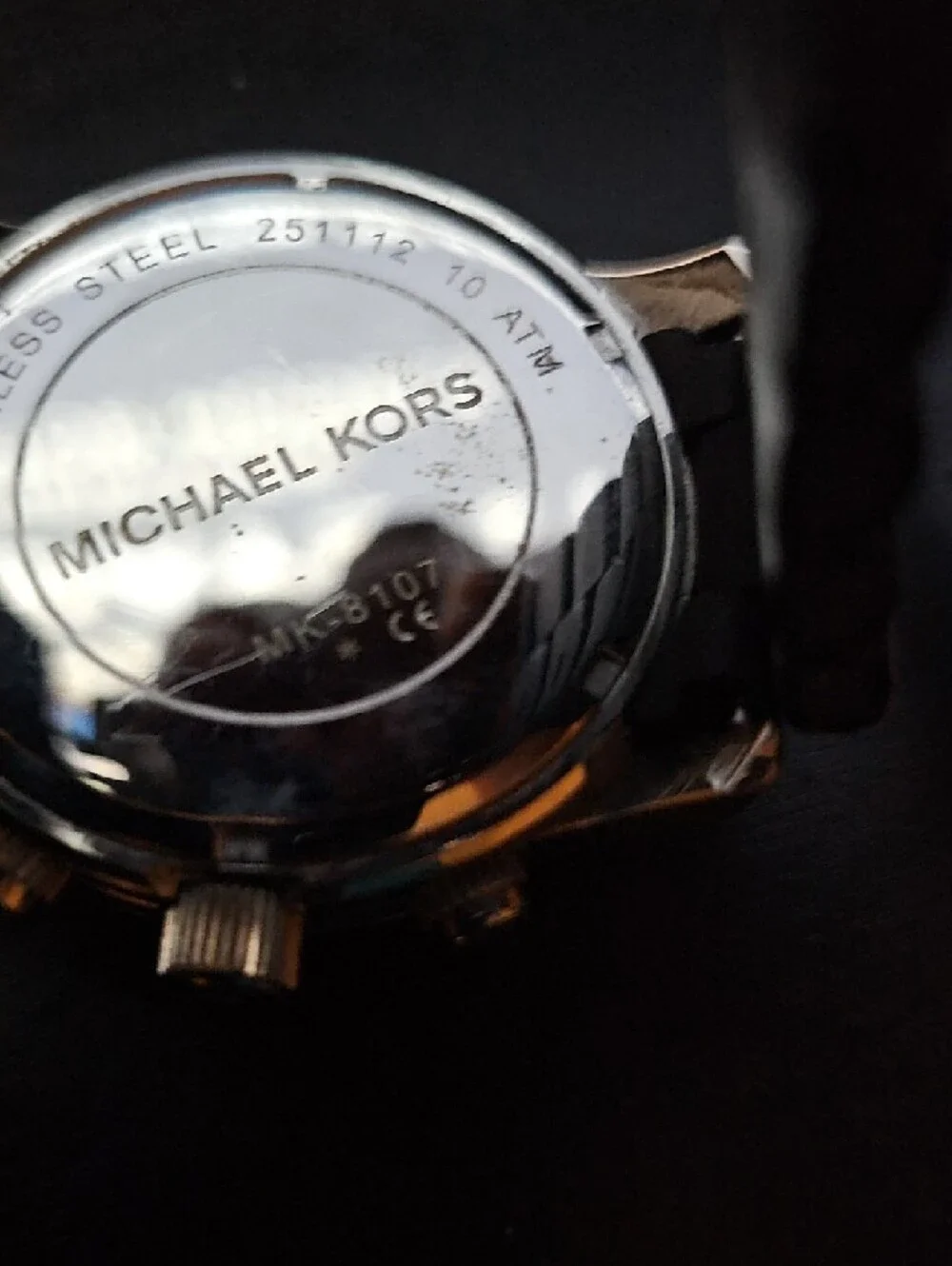 Michael Kors | Accessories | Michael Kors Black And Silver Chronograph ...